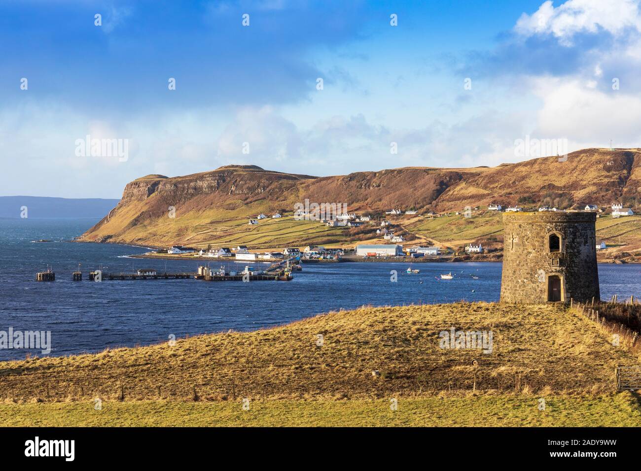 Uig Harbour and ferry terminal on the north coast of Ross and Cromarty ...