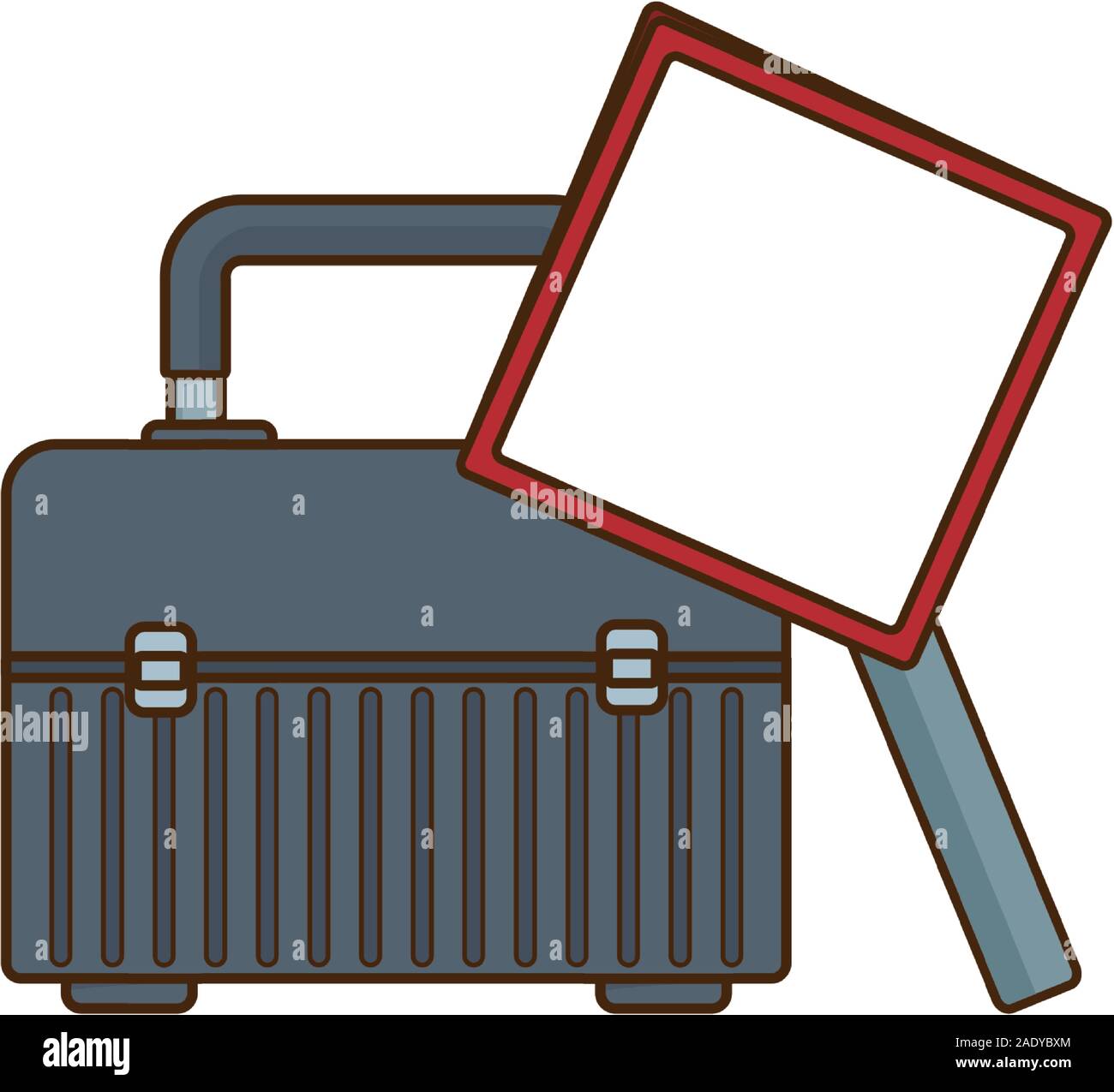 tool box and blank warning sign icon Stock Vector Image & Art - Alamy