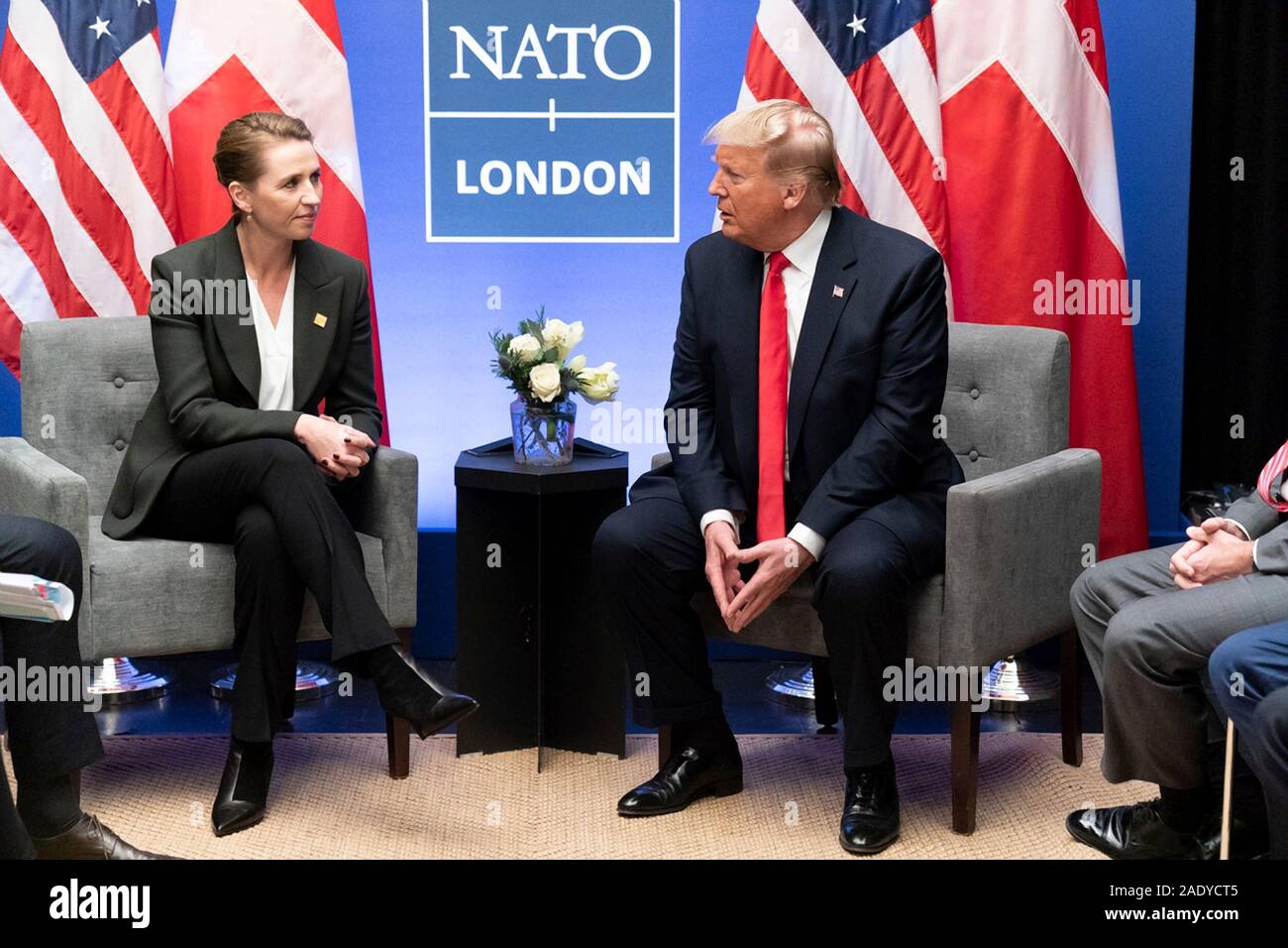 U.S. President Donald Trump holds a bilateral meeting with Danish Prime ...