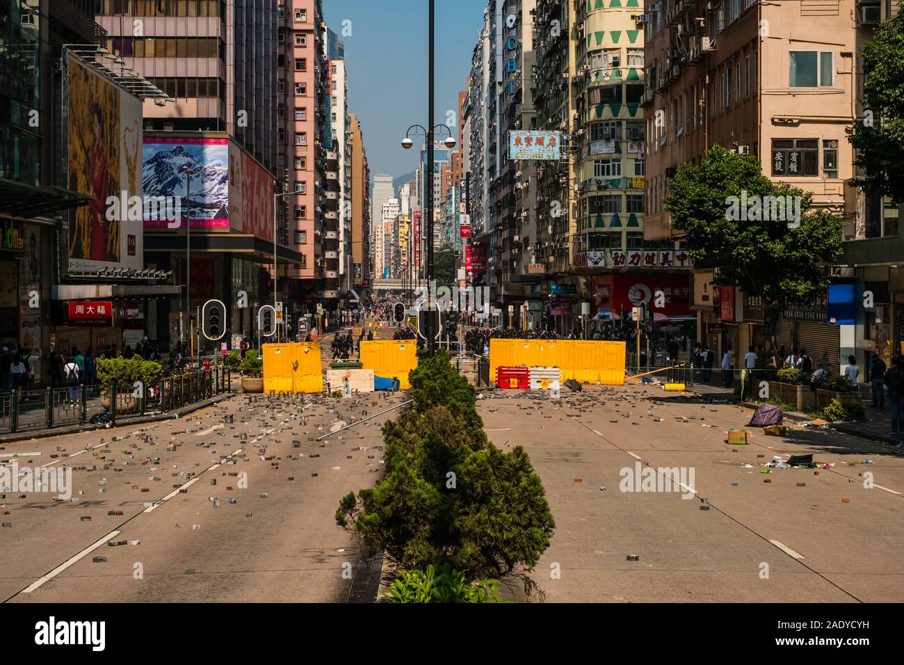 Street barricades hi-res stock photography and images - Alamy