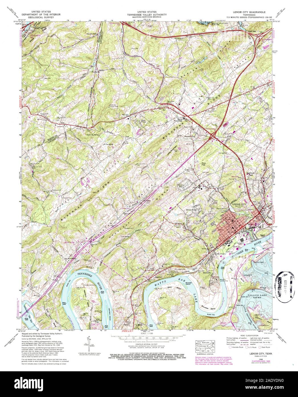 Map of lenoir hi-res stock photography and images - Alamy