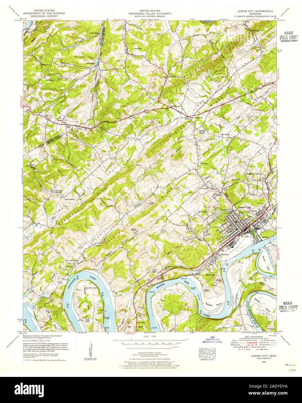 Map of lenoir hi-res stock photography and images - Alamy
