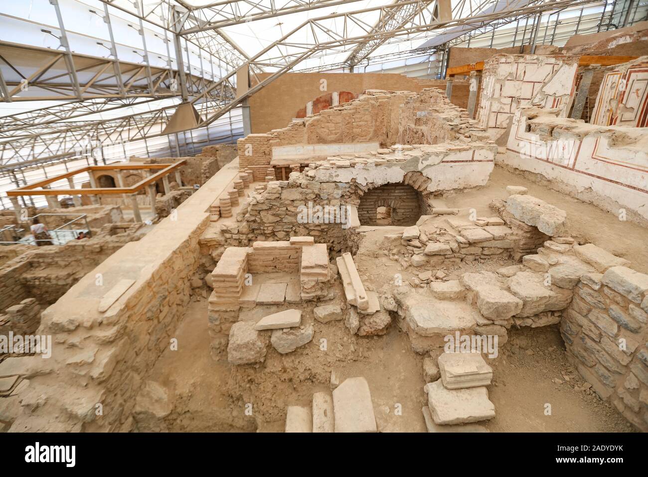 Terrace Houses in Ephesus Ancient City, Izmir City, Turkey Stock Photo ...