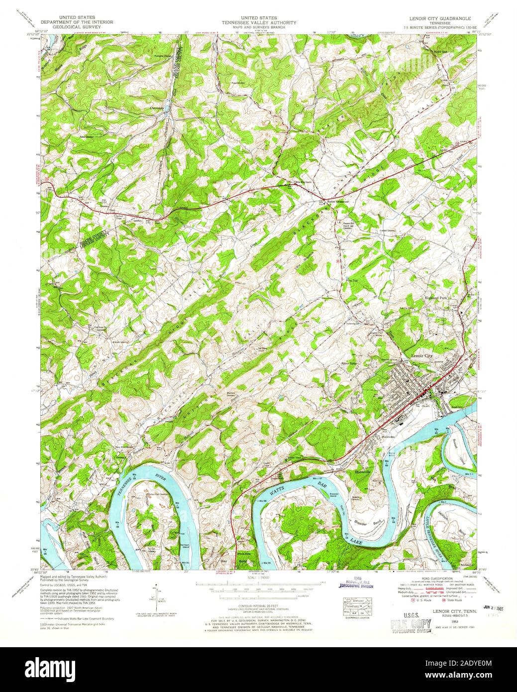 Map of lenoir hi-res stock photography and images - Alamy