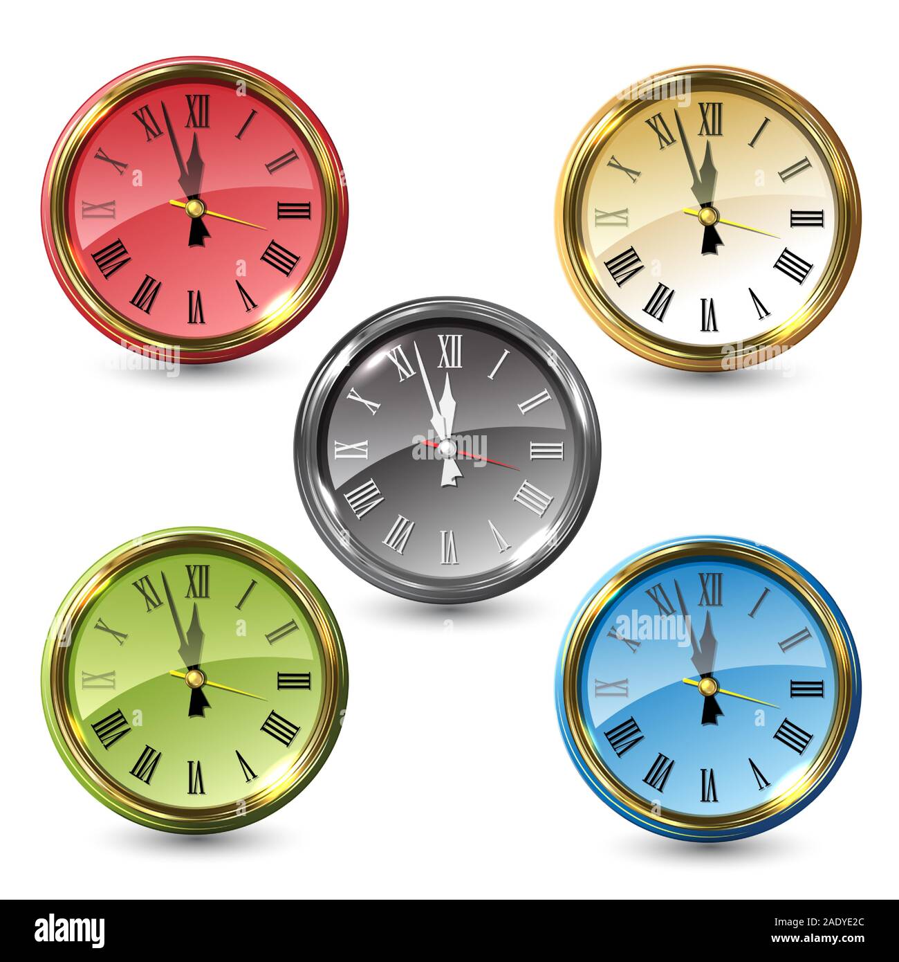 Vintage look clock Stock Vector Images - Alamy