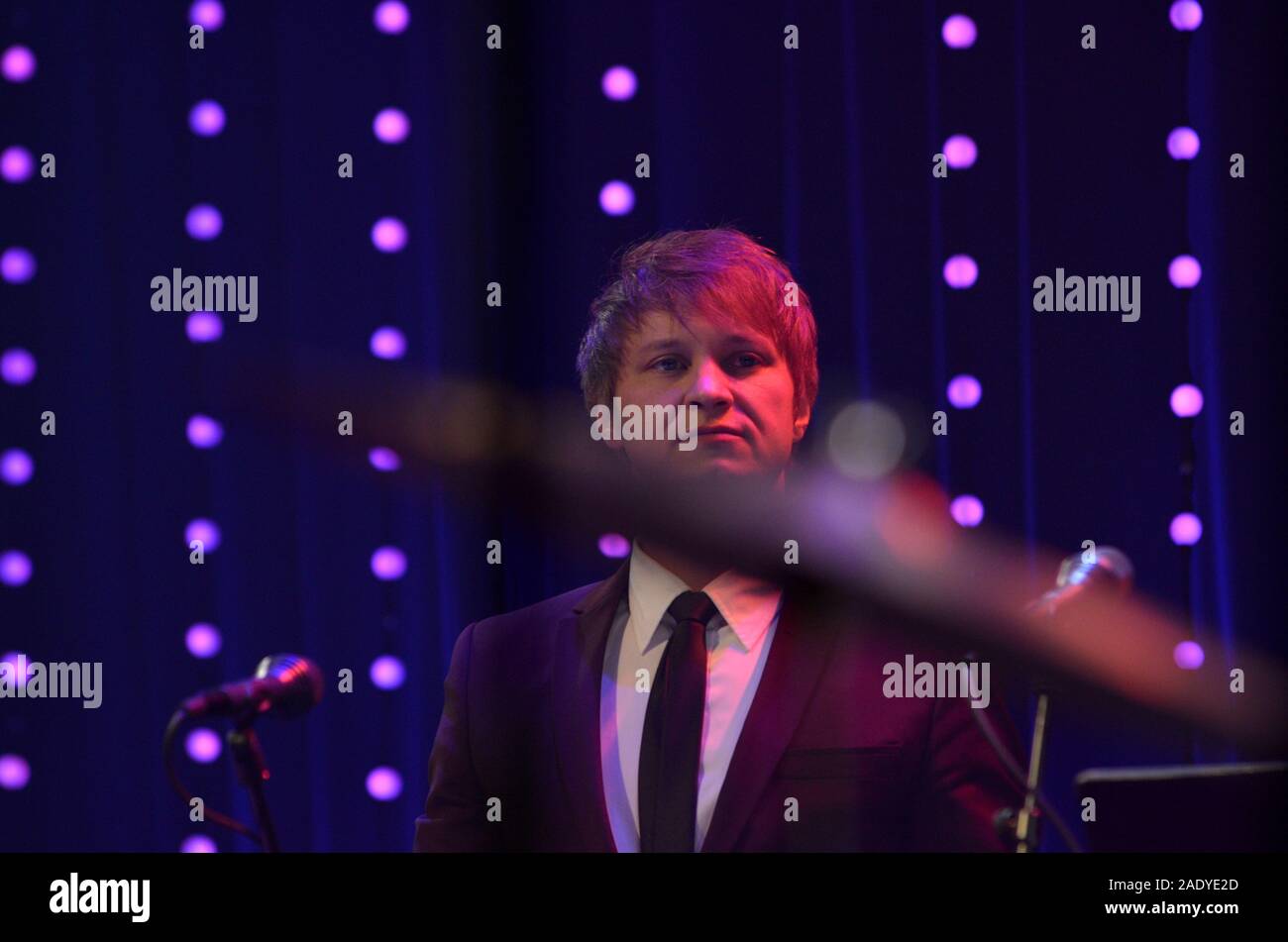 Female singer band stage guitar drums hi-res stock photography and ...