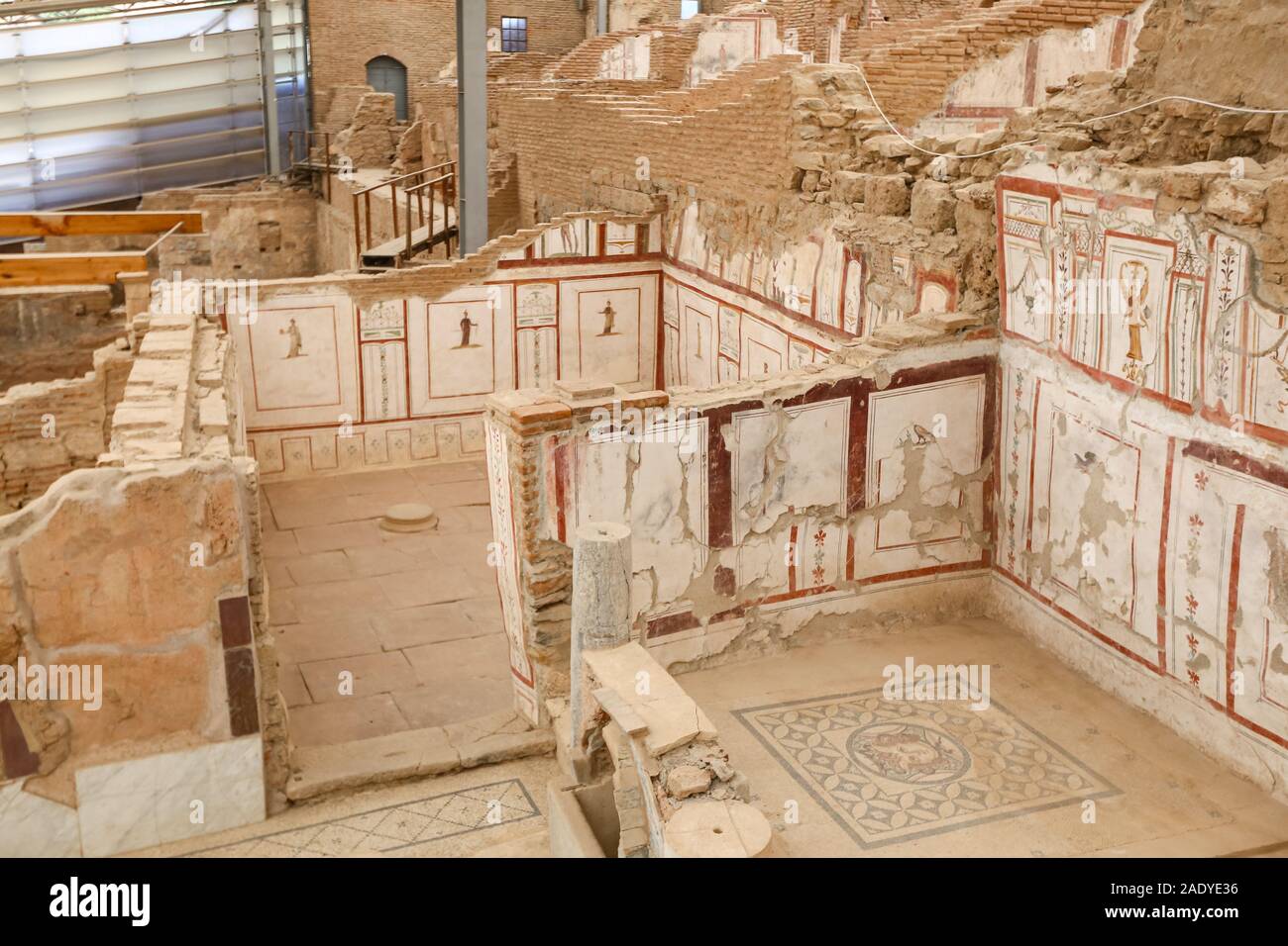 Terrace Houses in Ephesus Ancient City, Izmir City, Turkey Stock Photo ...