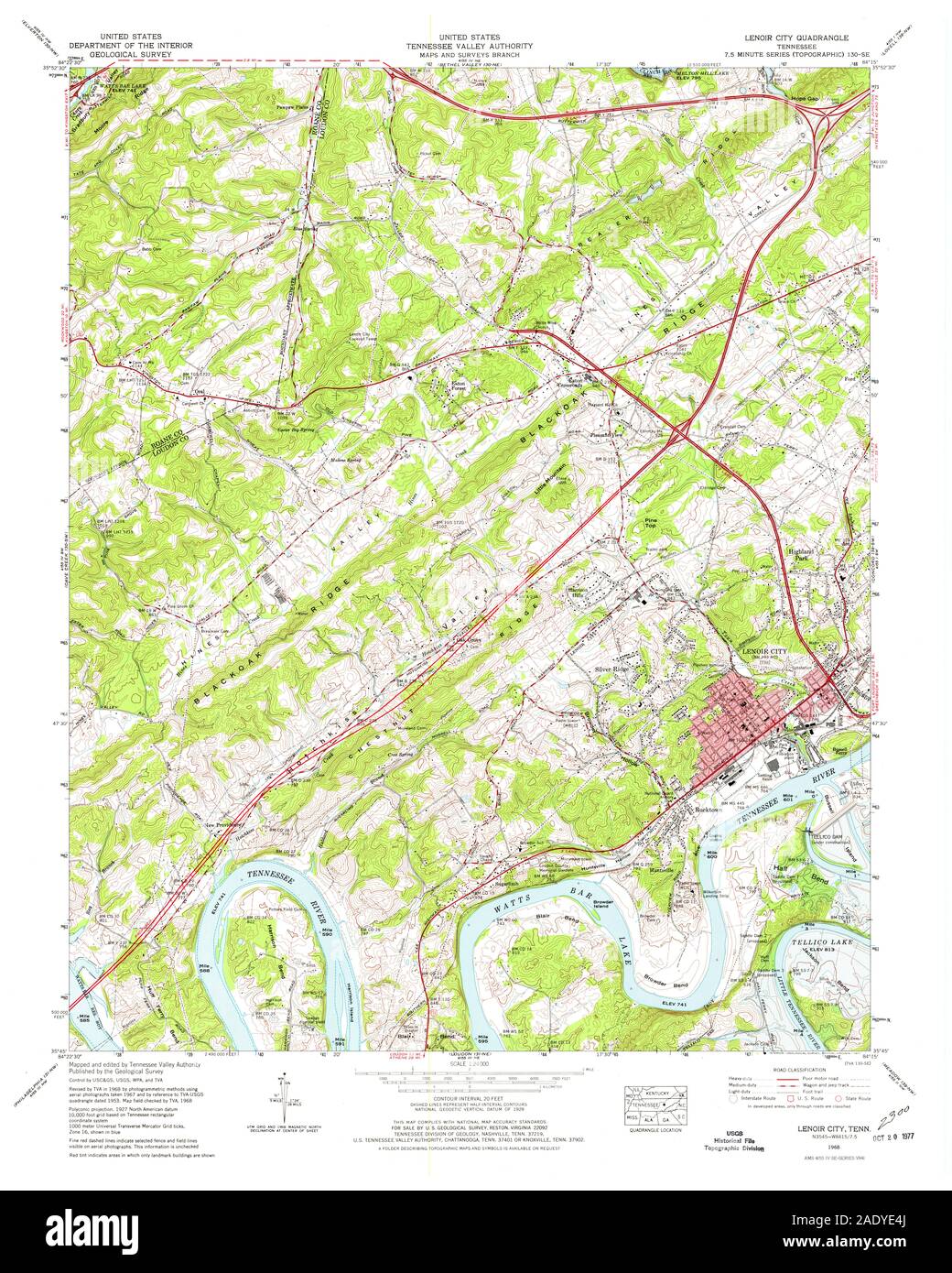 Map of lenoir hi-res stock photography and images - Alamy