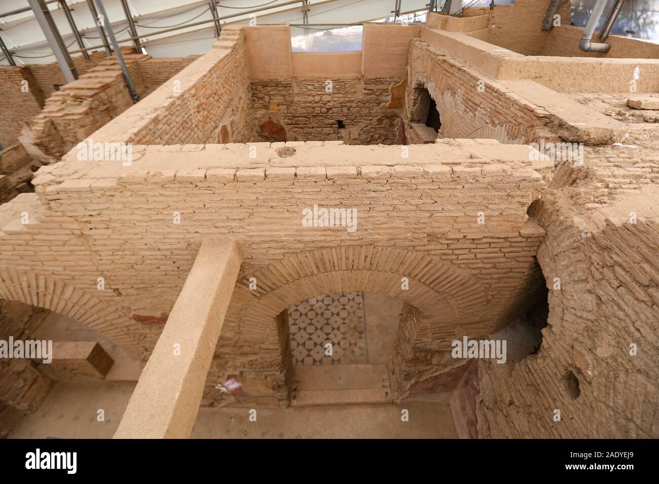 Terrace Houses in Ephesus Ancient City, Izmir City, Turkey Stock Photo ...