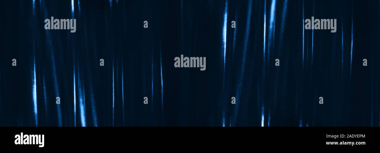 Banner. Abstract background with blue string lights Stock Photo - Alamy