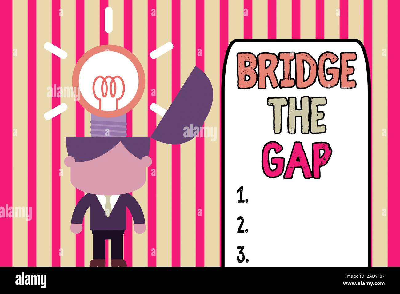 Writing note showing Bridge The Gap. Business concept for Overcome the ...