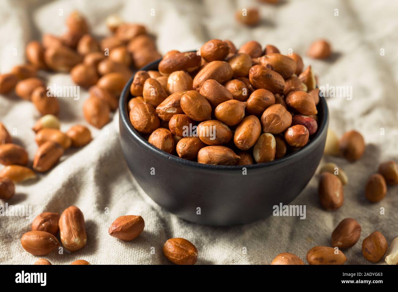 Raw Brown Organic Spanish Peanuts Ready to Eat Stock Photo - Alamy