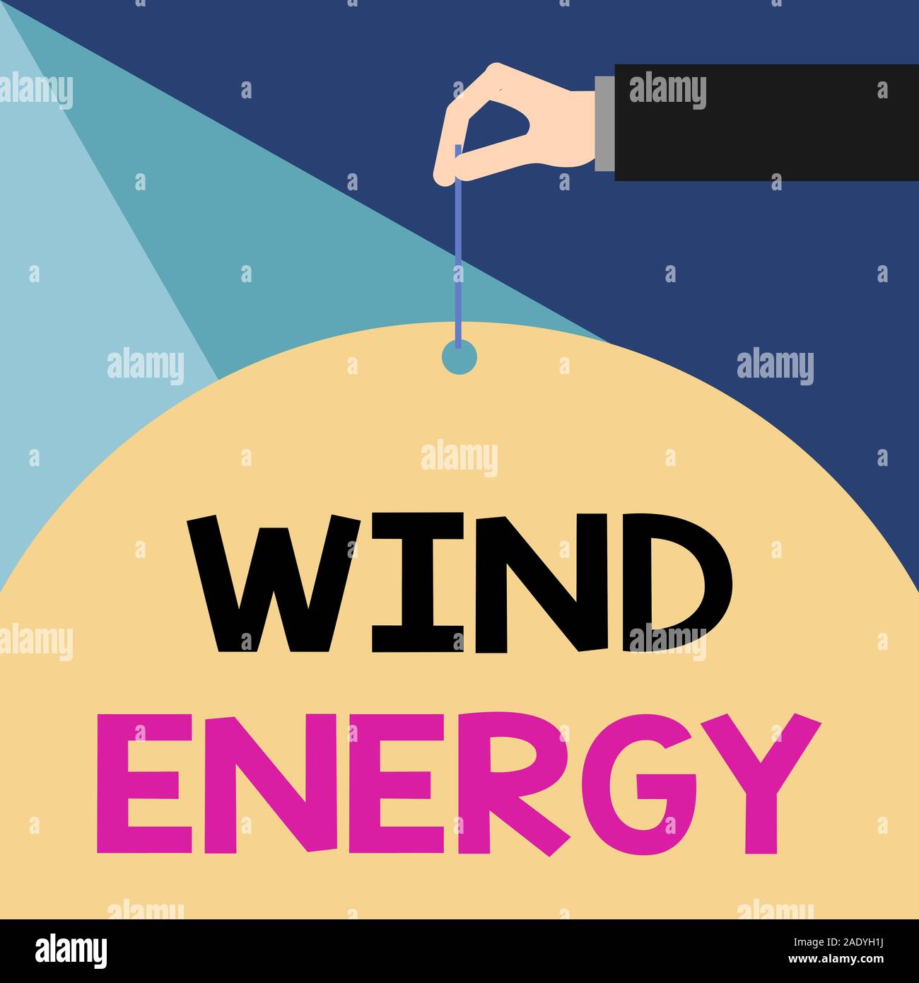 Writing note showing Wind Energy. Business concept for the process by ...
