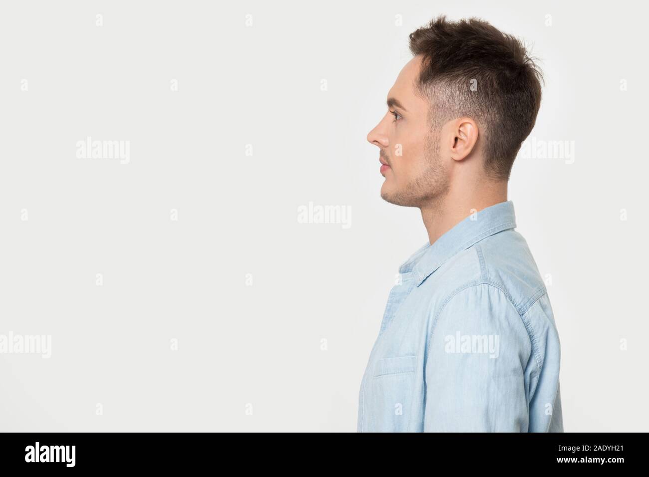 Profile view blank white hi-res stock photography and images - Alamy