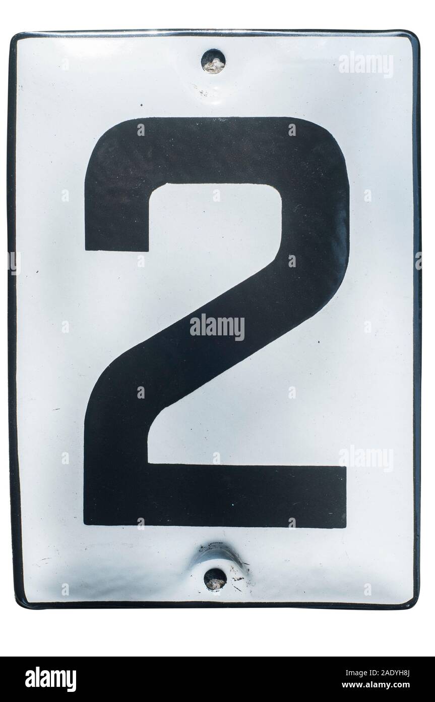 House number 2 sign Cut Out Stock Images & Pictures - Alamy