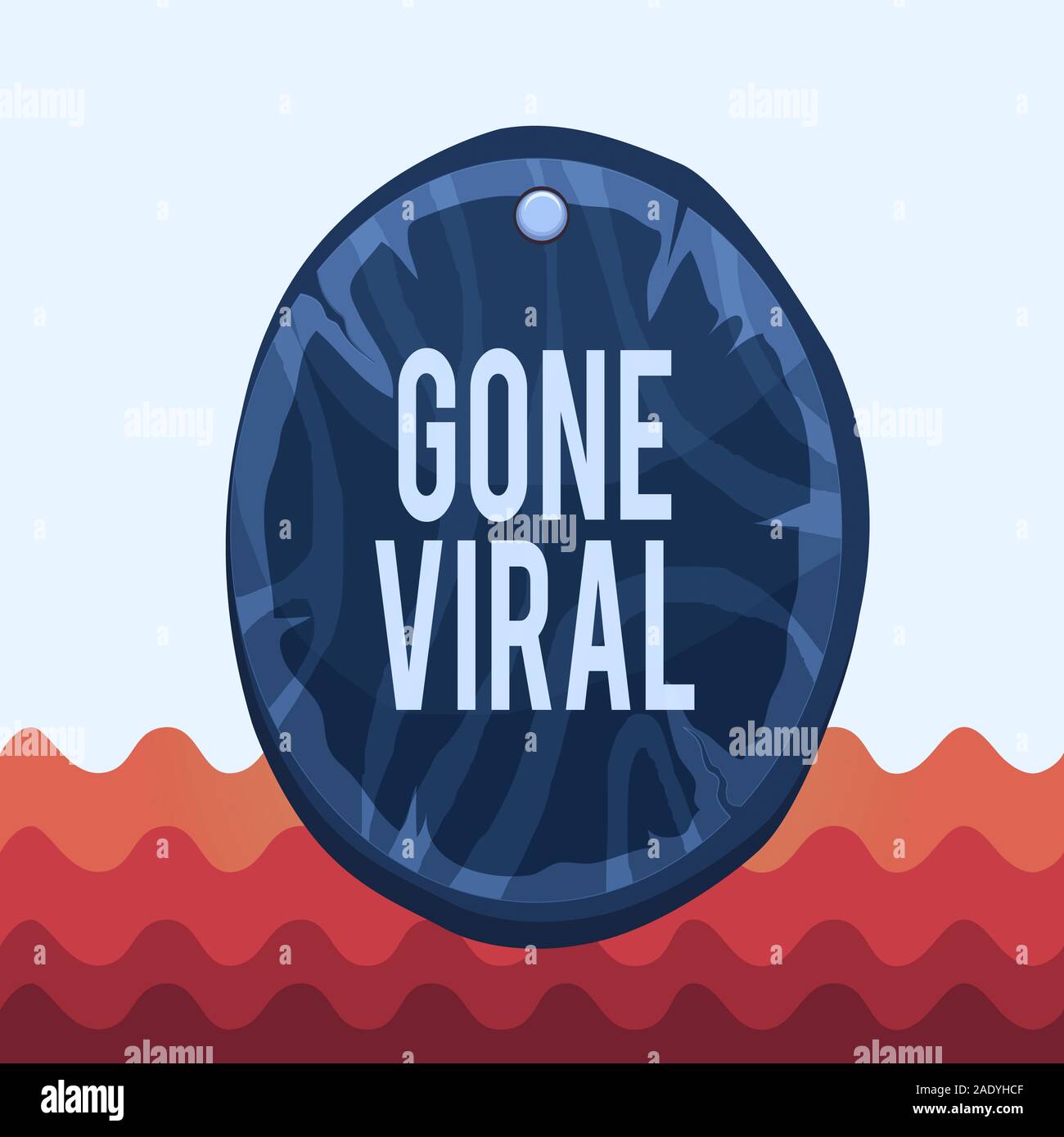 Conceptual hand writing showing Gone Viral. Concept meaning link that ...