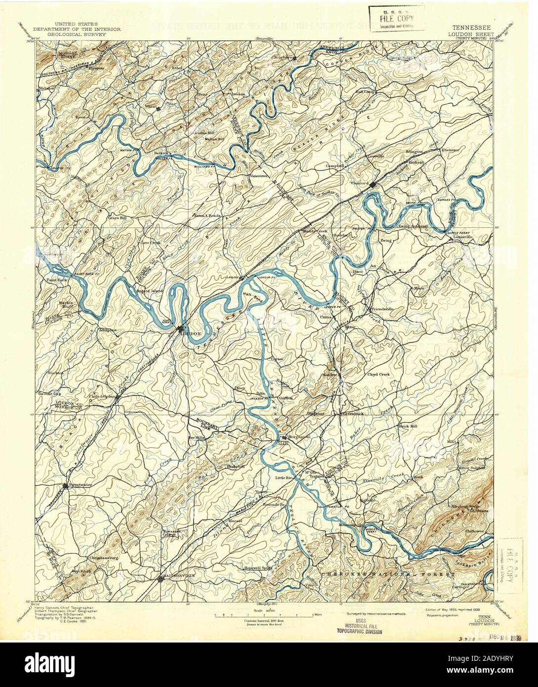 Loudon tennessee map hi-res stock photography and images - Alamy