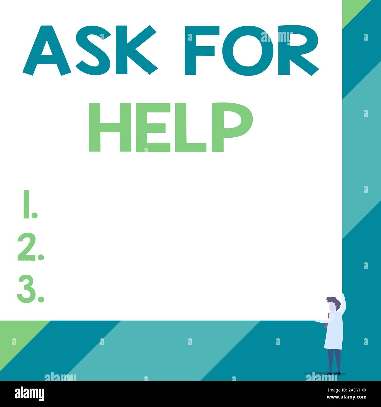 Handwriting text Ask For Help. Conceptual photo Request to support ...
