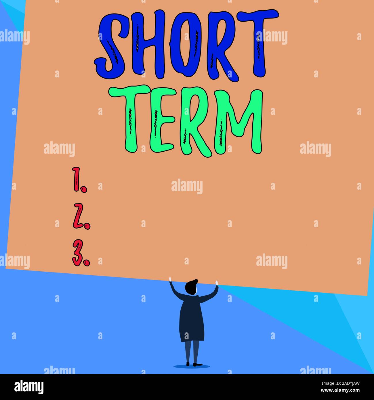 Conceptual hand writing showing Short Term. Concept meaning occurring ...