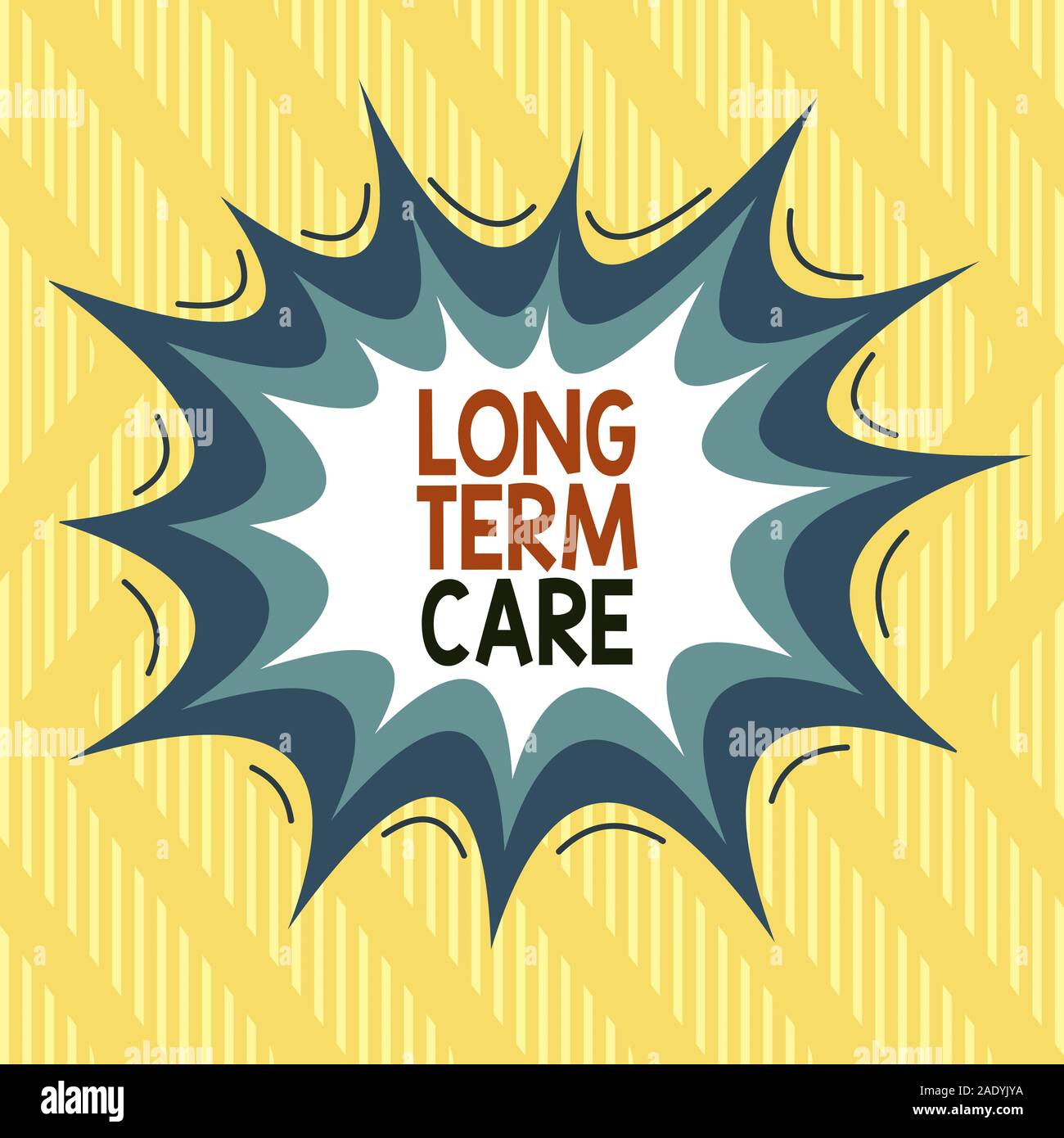 Text sign showing Long Term Care. Business photo showcasing Adult ...