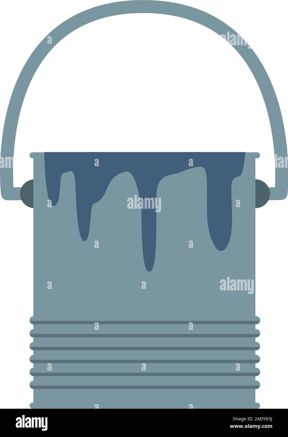 Blue paint bucket brush icon Stock Vector Images - Alamy