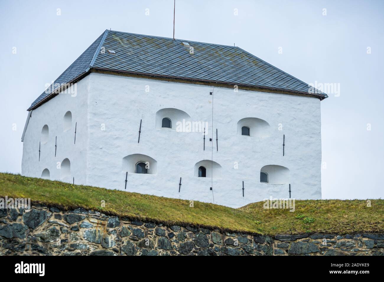 Touristic attraction and musem Kristiansten Festning - old fort on the ...