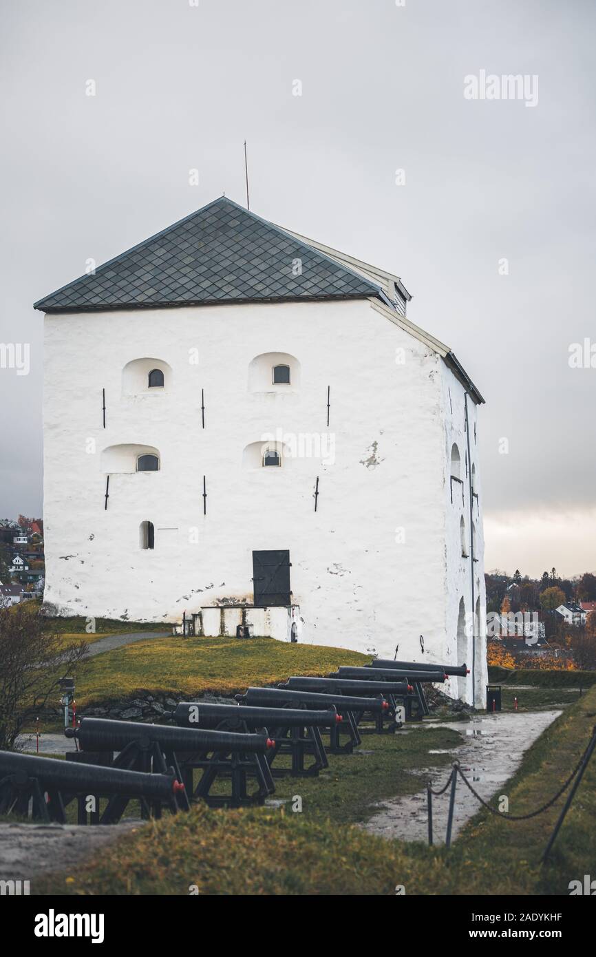 Touristic attraction and musem Kristiansten Festning - old fort on the ...