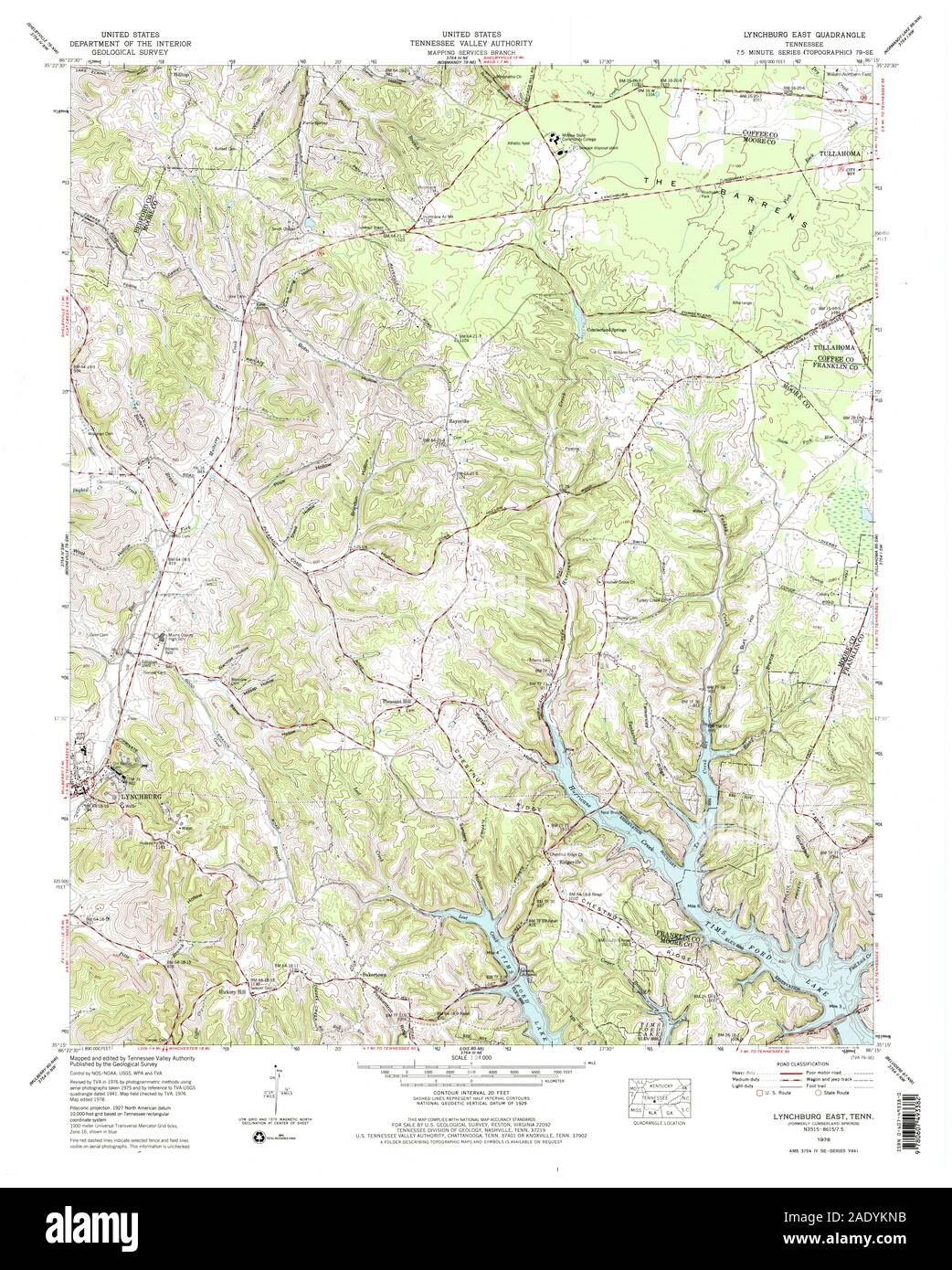 Map of lynchburg hi-res stock photography and images - Alamy