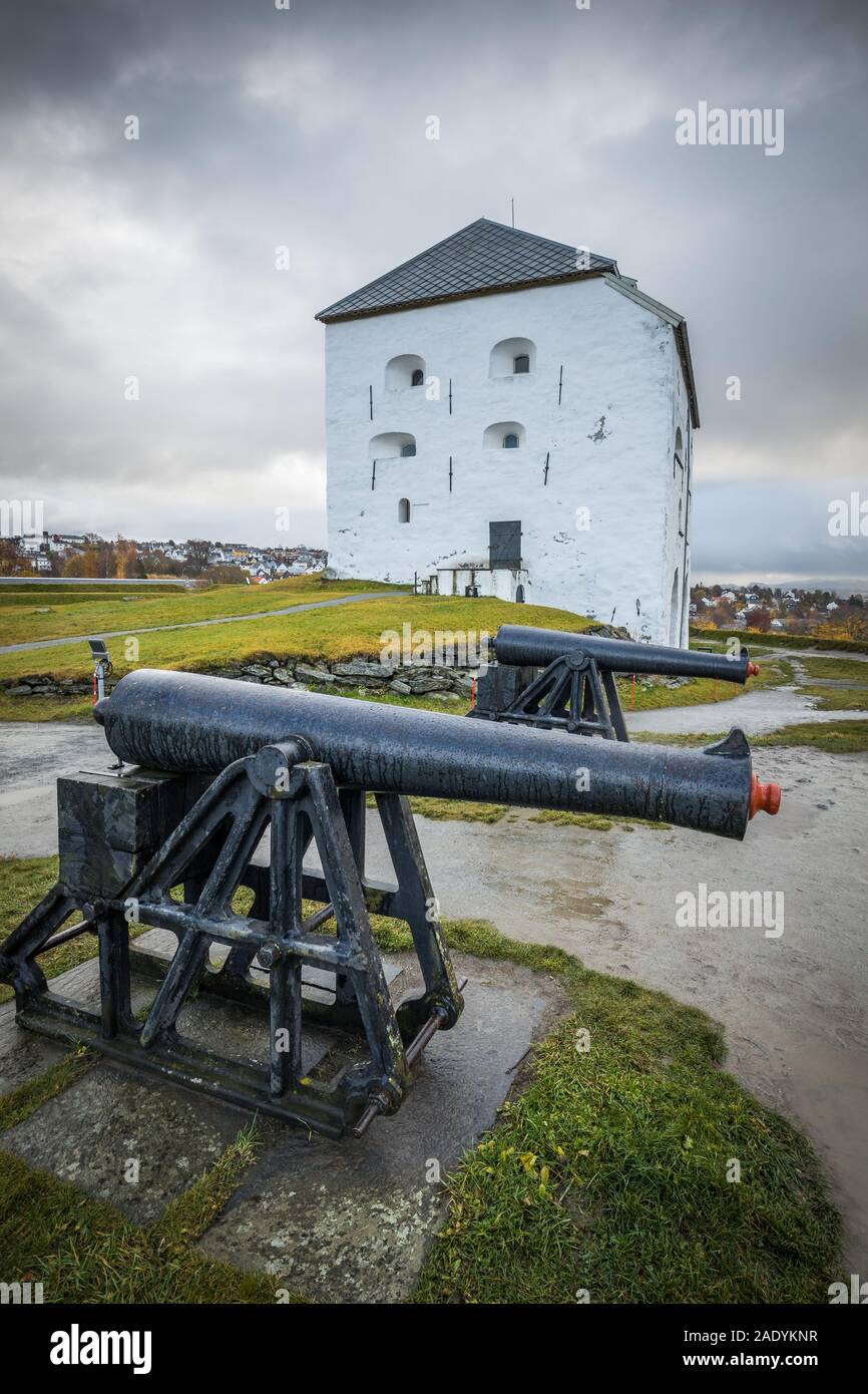 Touristic attraction and musem Kristiansten Festning - old fort on the ...
