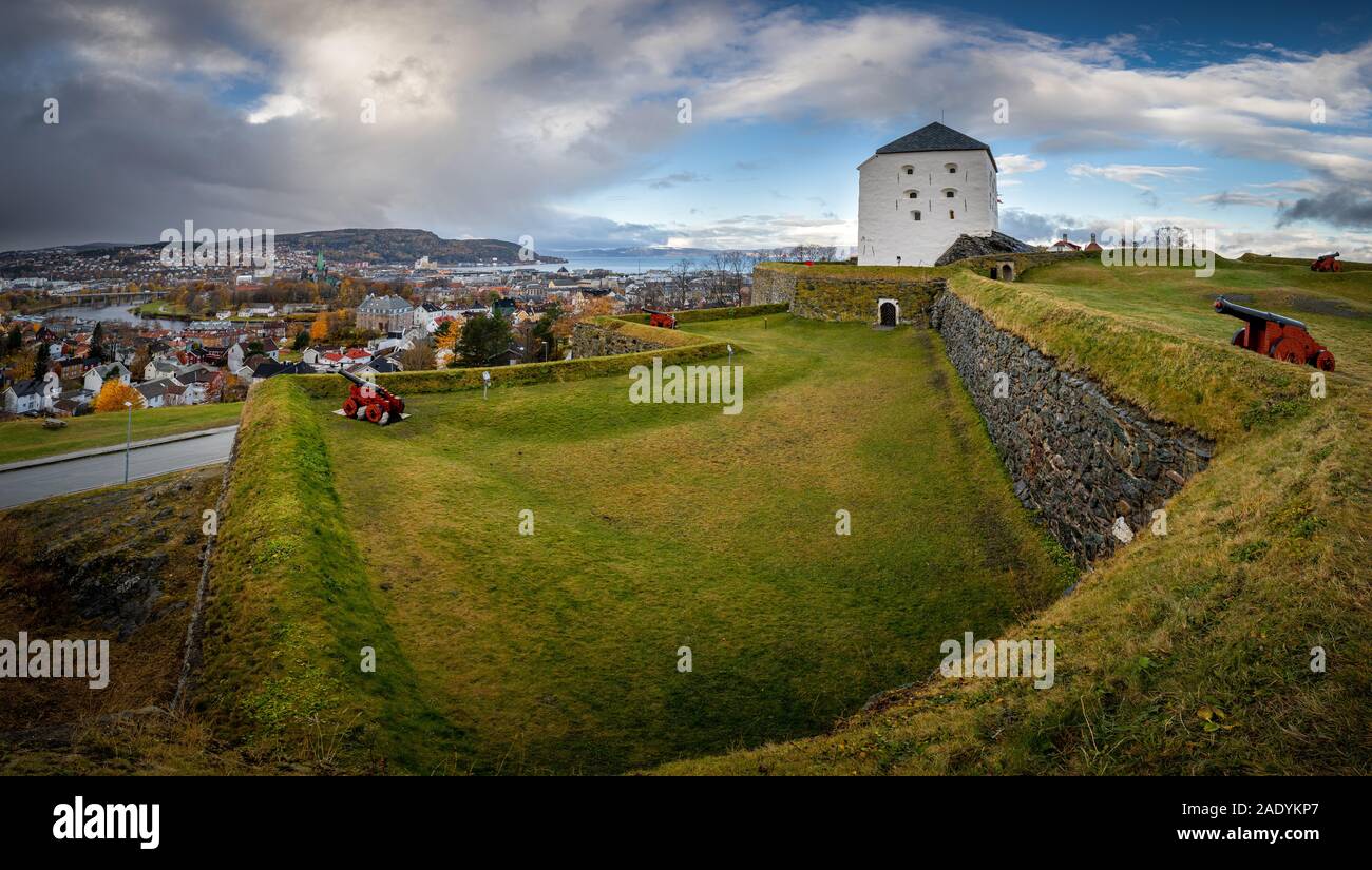 Touristic attraction and musem Kristiansten Festning - old fort on the ...