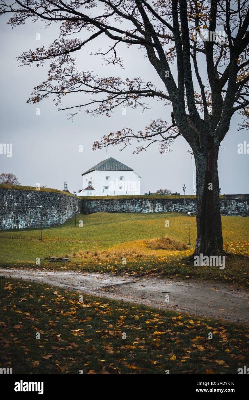 Touristic attraction and musem Kristiansten Festning - old fort on the ...