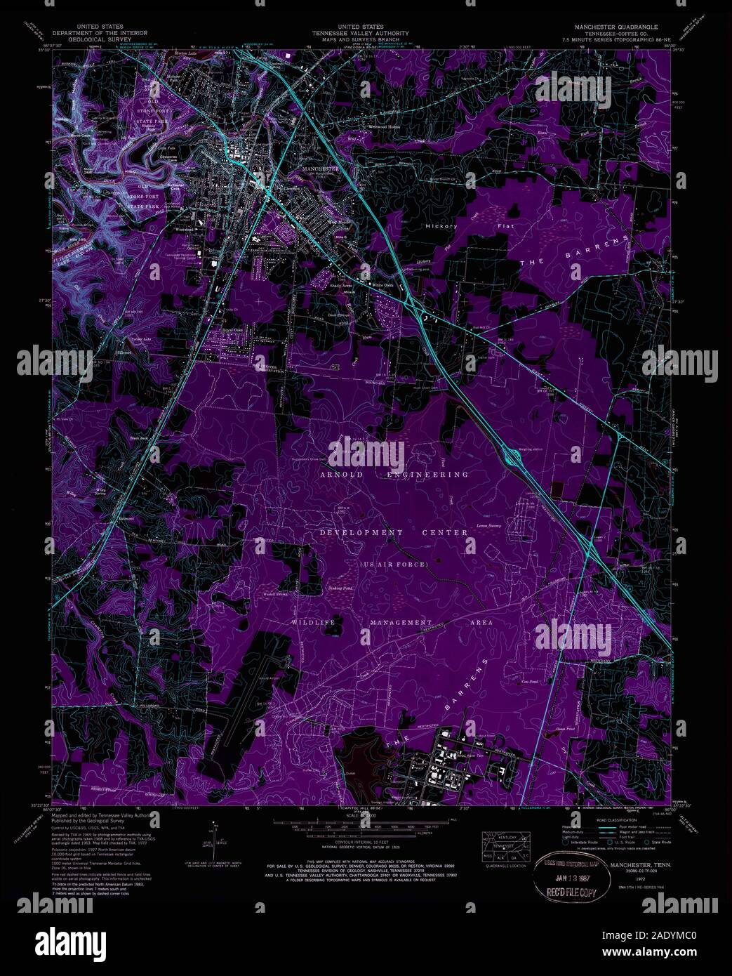 Manchester map 1972 hi-res stock photography and images - Alamy