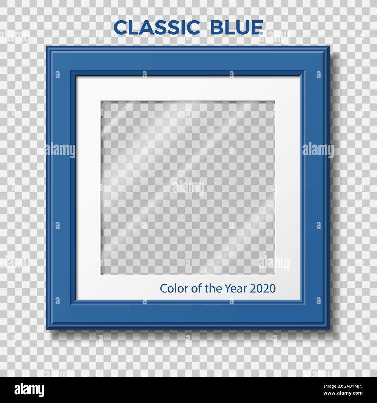 Frame mockup blue blank Stock Vector Images - Alamy