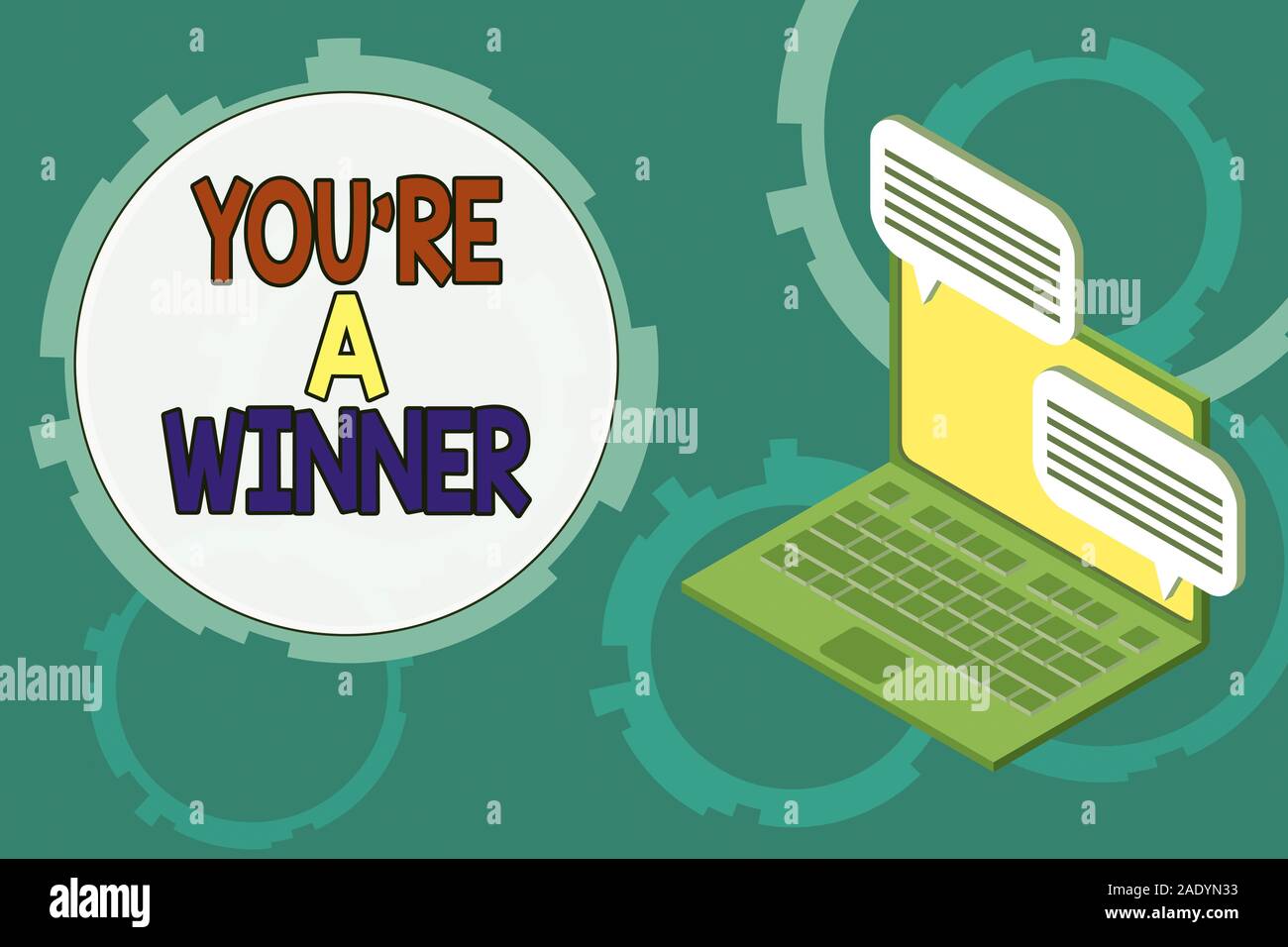 Conceptual hand writing showing You Re A Winner. Concept meaning ...