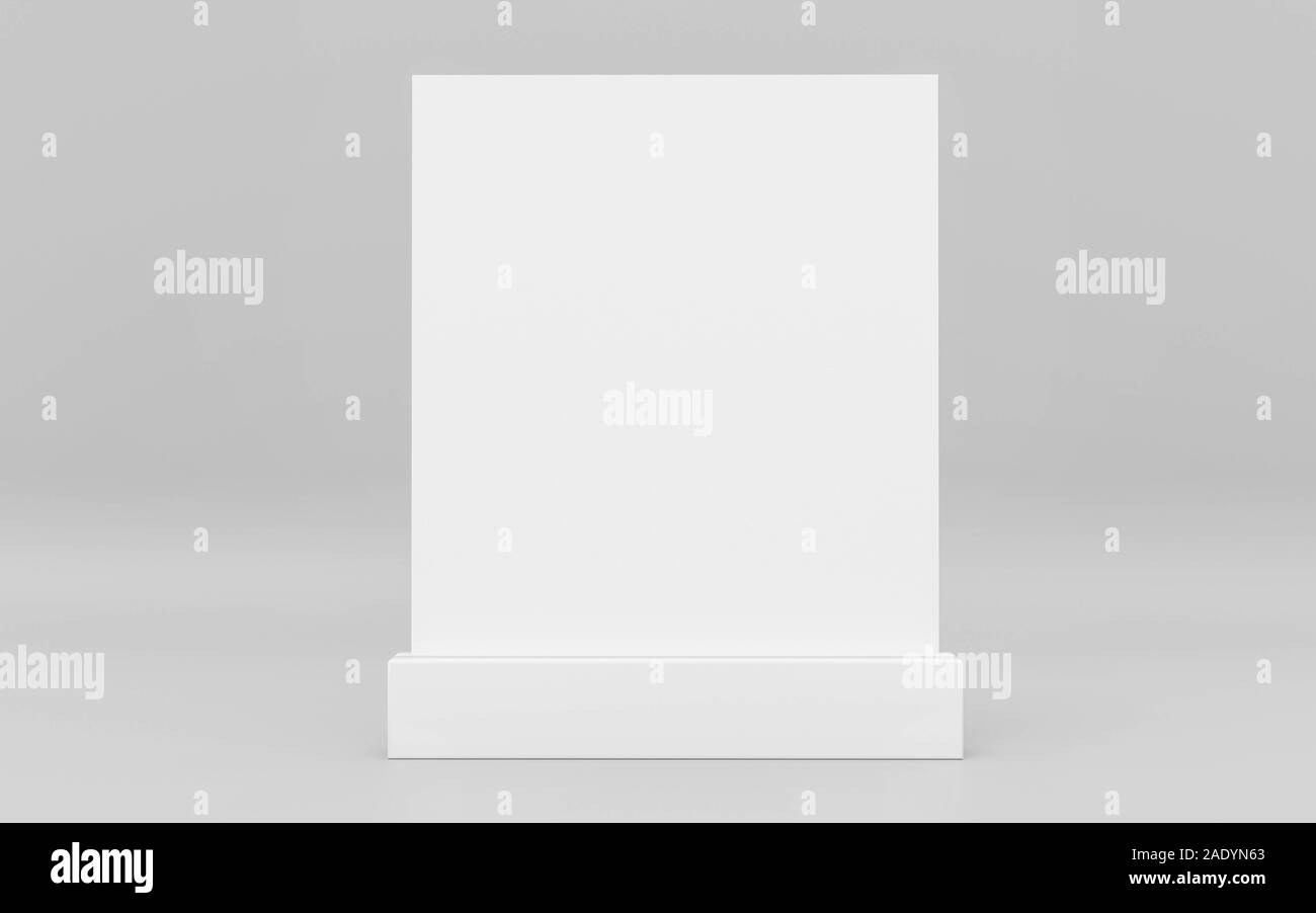 stand up mock up blank empty card with plastic stand with space for ...