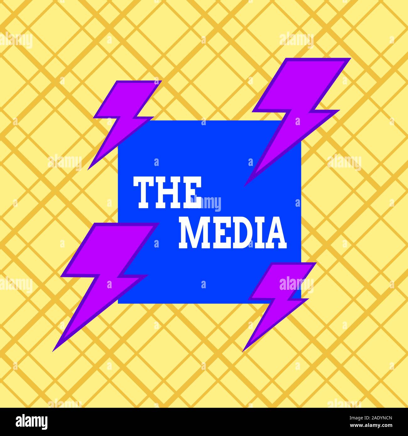 Writing note showing The Media. Business concept for main means of mass ...