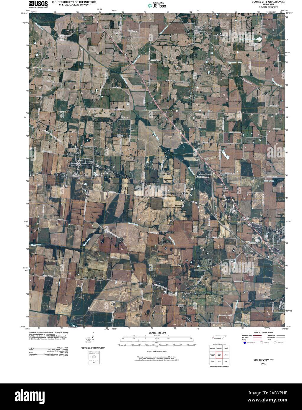 Maury City Tennessee Map