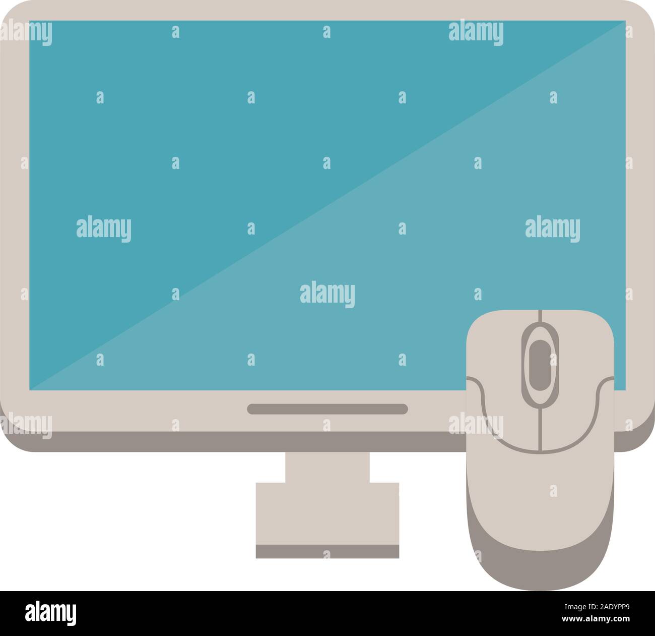 desktop computer display isolated icon Stock Vector Image & Art - Alamy