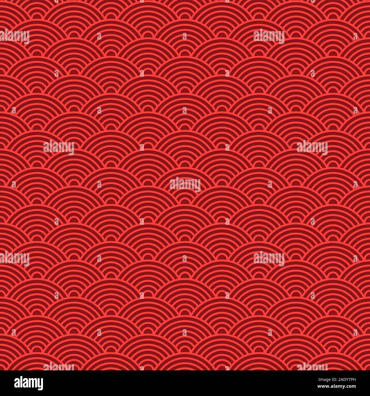 Japanese red seamless wave pattern. Traditional Chinese texture ...
