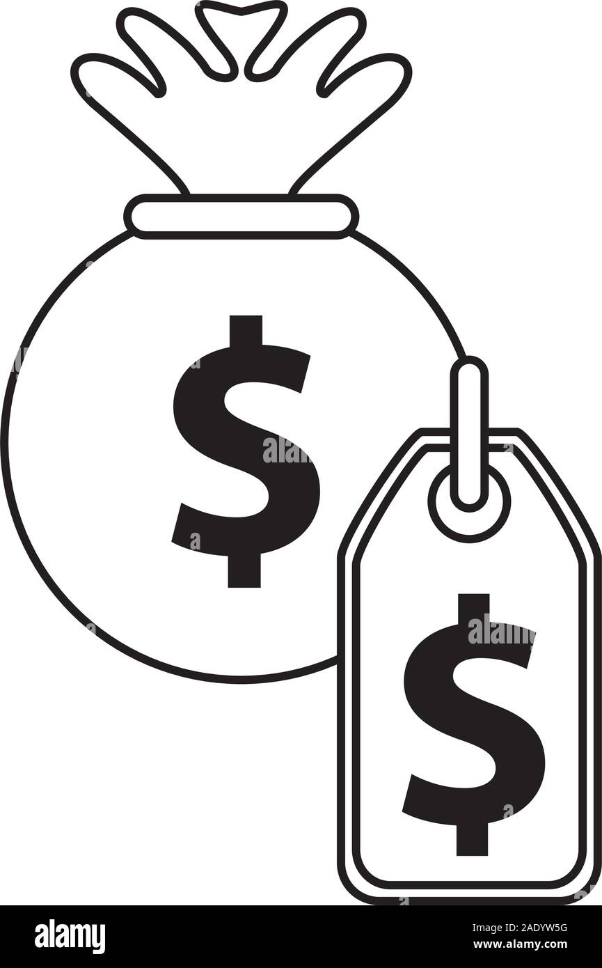money bag with price tag Stock Vector Image & Art - Alamy