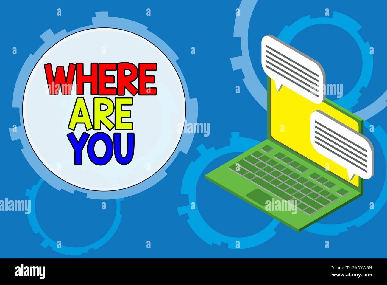 Conceptual hand writing showing Where Are You. Concept meaning Give us ...