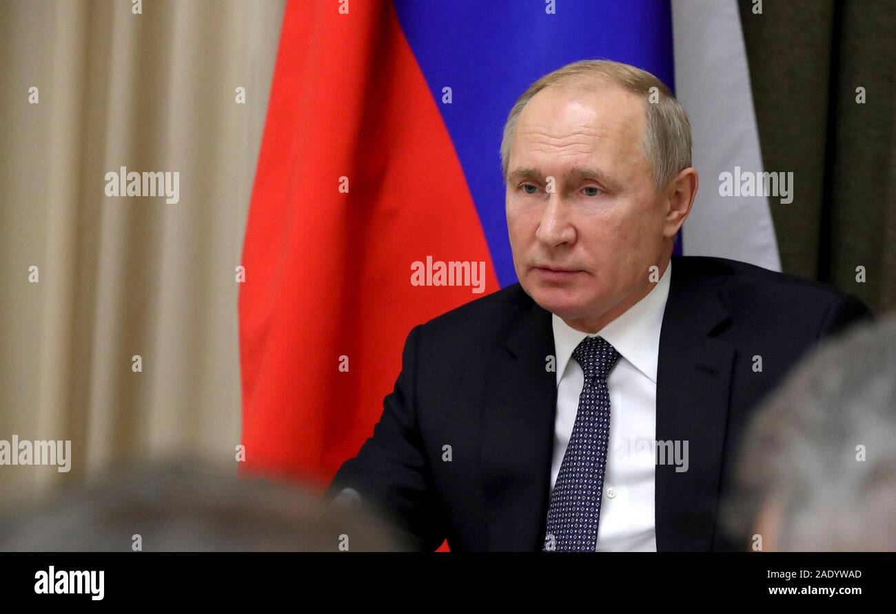 Russian President Vladimir Putin chairs a meeting with Defence Ministry ...