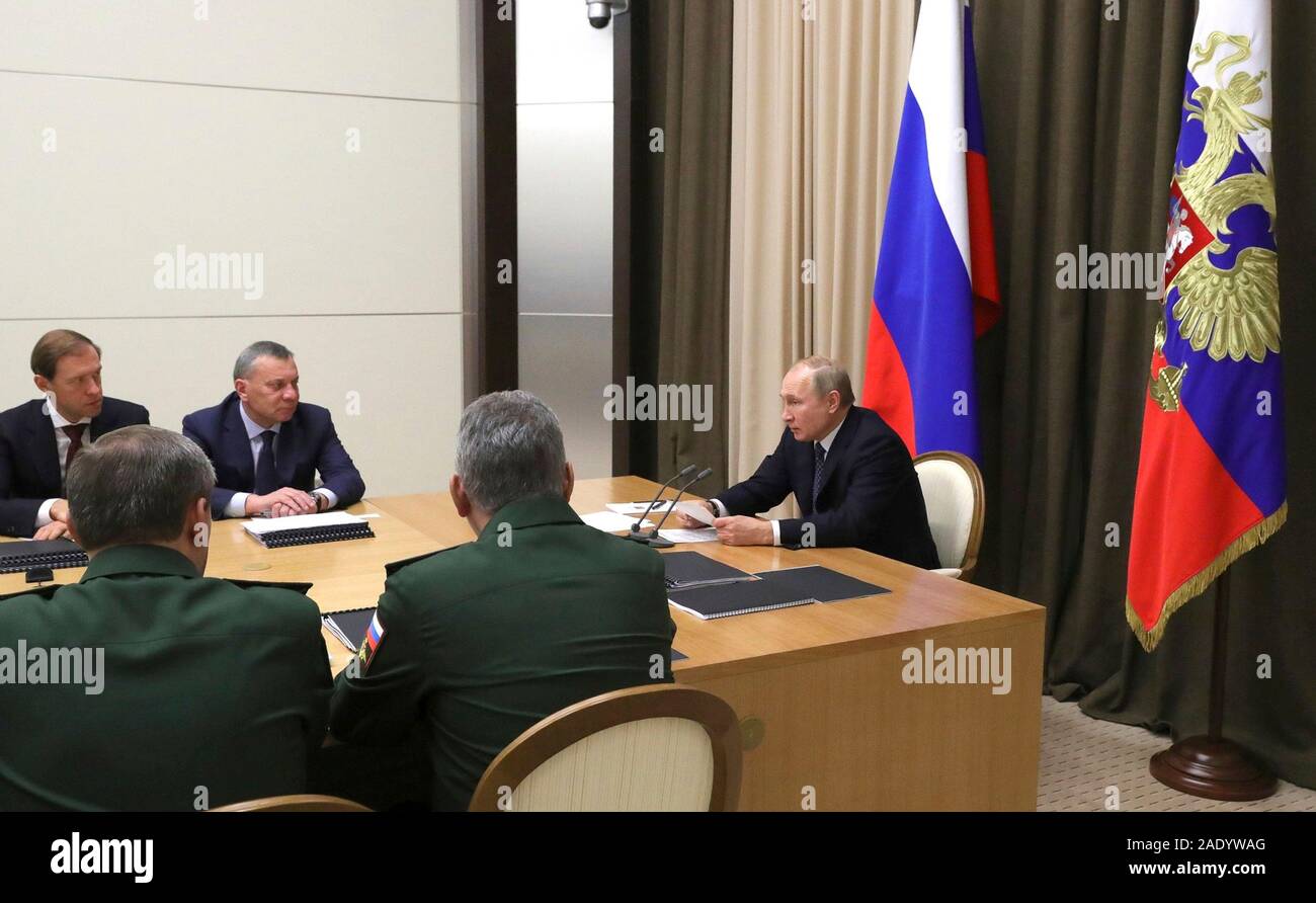 Russian President Vladimir Putin chairs a meeting with Defence Ministry ...
