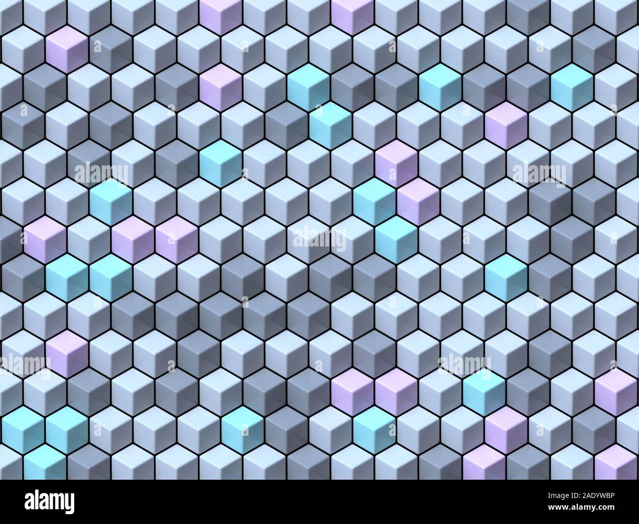 Abstract geometric four pastel color Cubes background 3D render ...