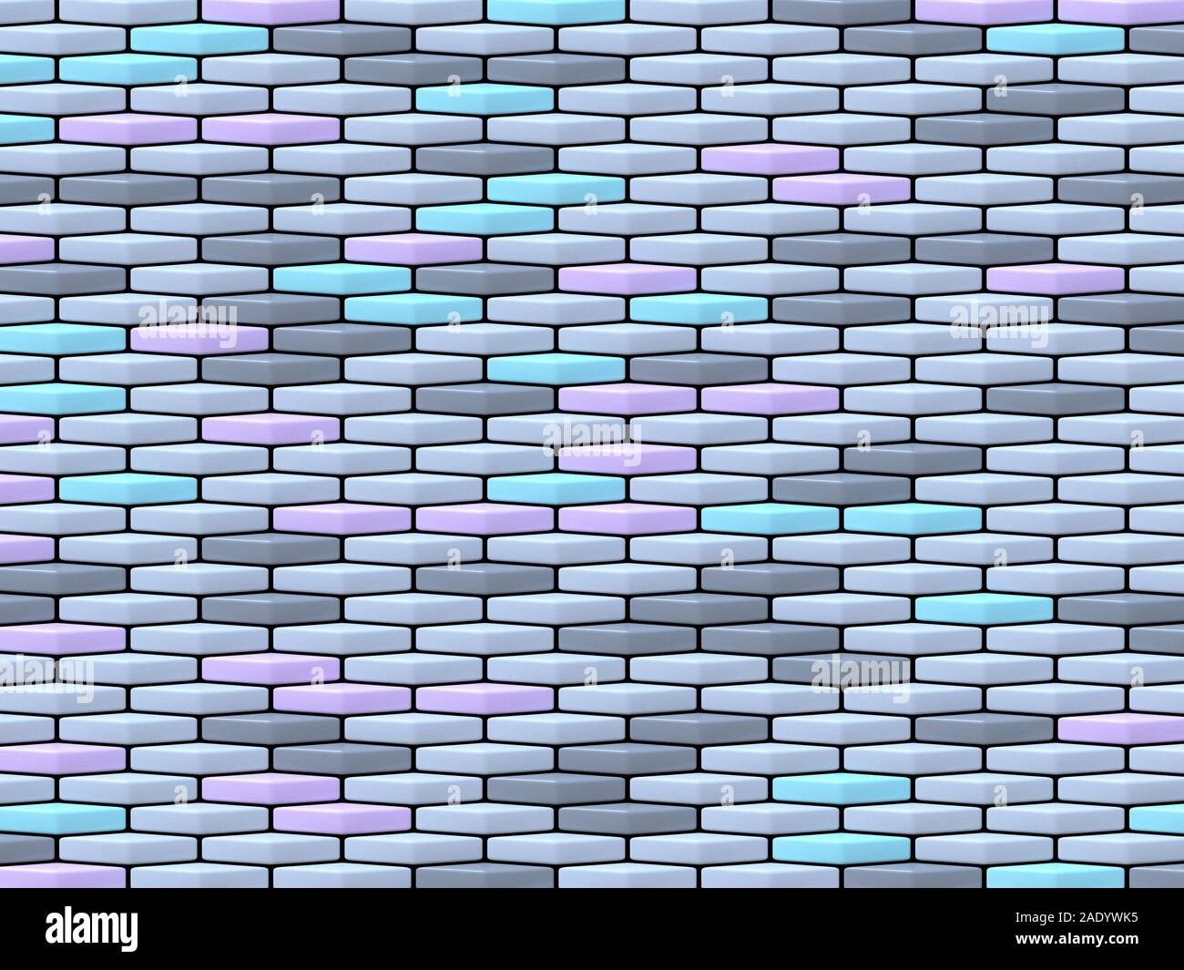 Abstract geometric four pastel color Horizontal bricks background 3D ...