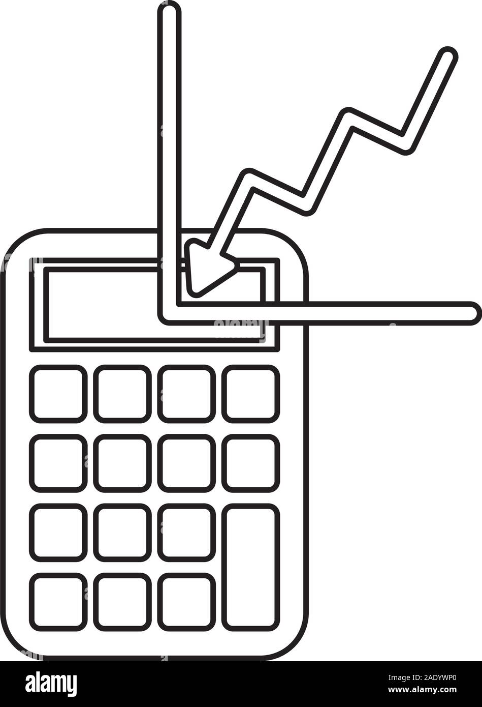 financial statistics graphic with calculator math Stock Vector Image ...