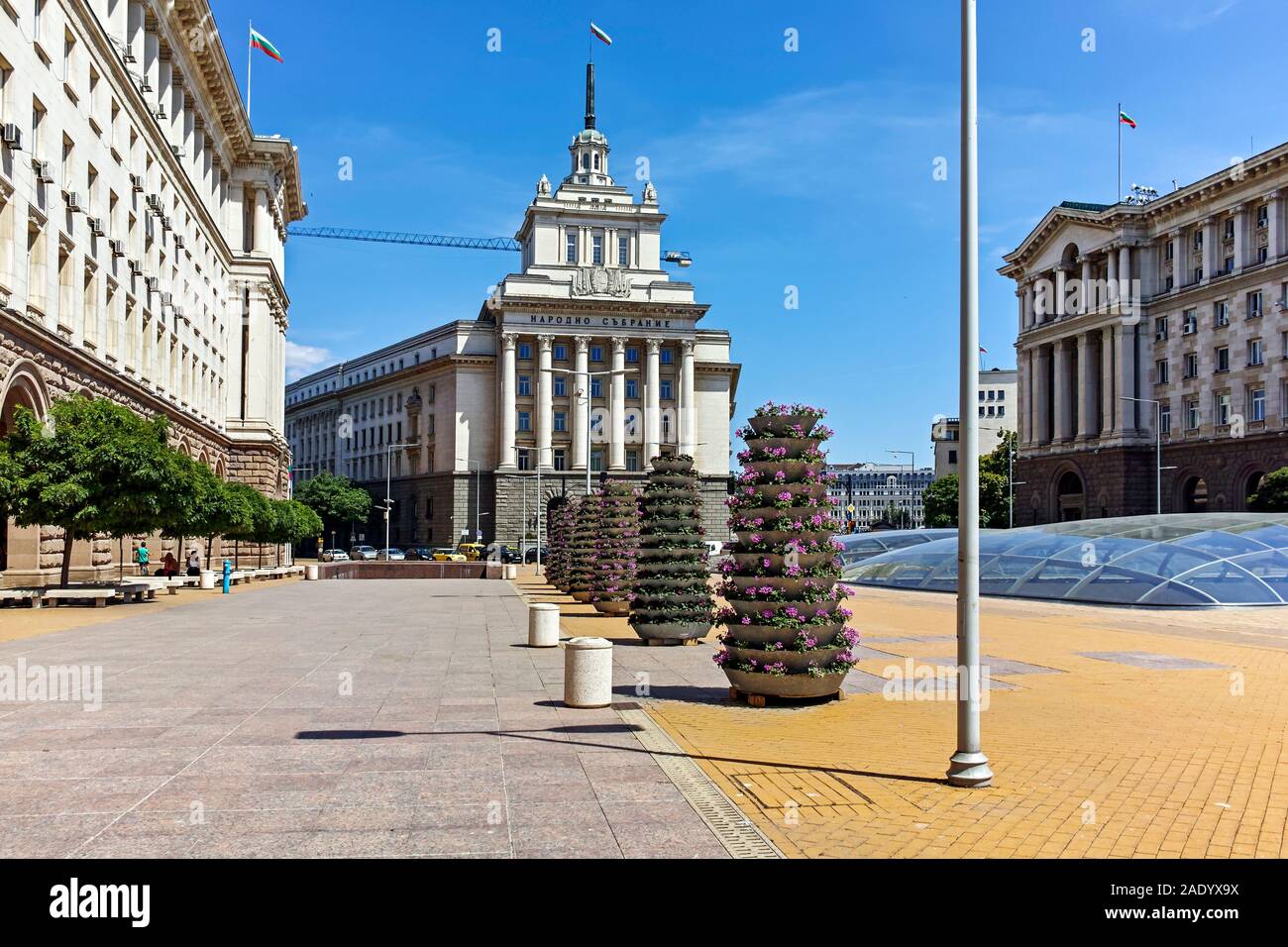 SOFIA, BULGARIA - MAY 31, 2018: Panorama of Nezavisimost (Independence ...