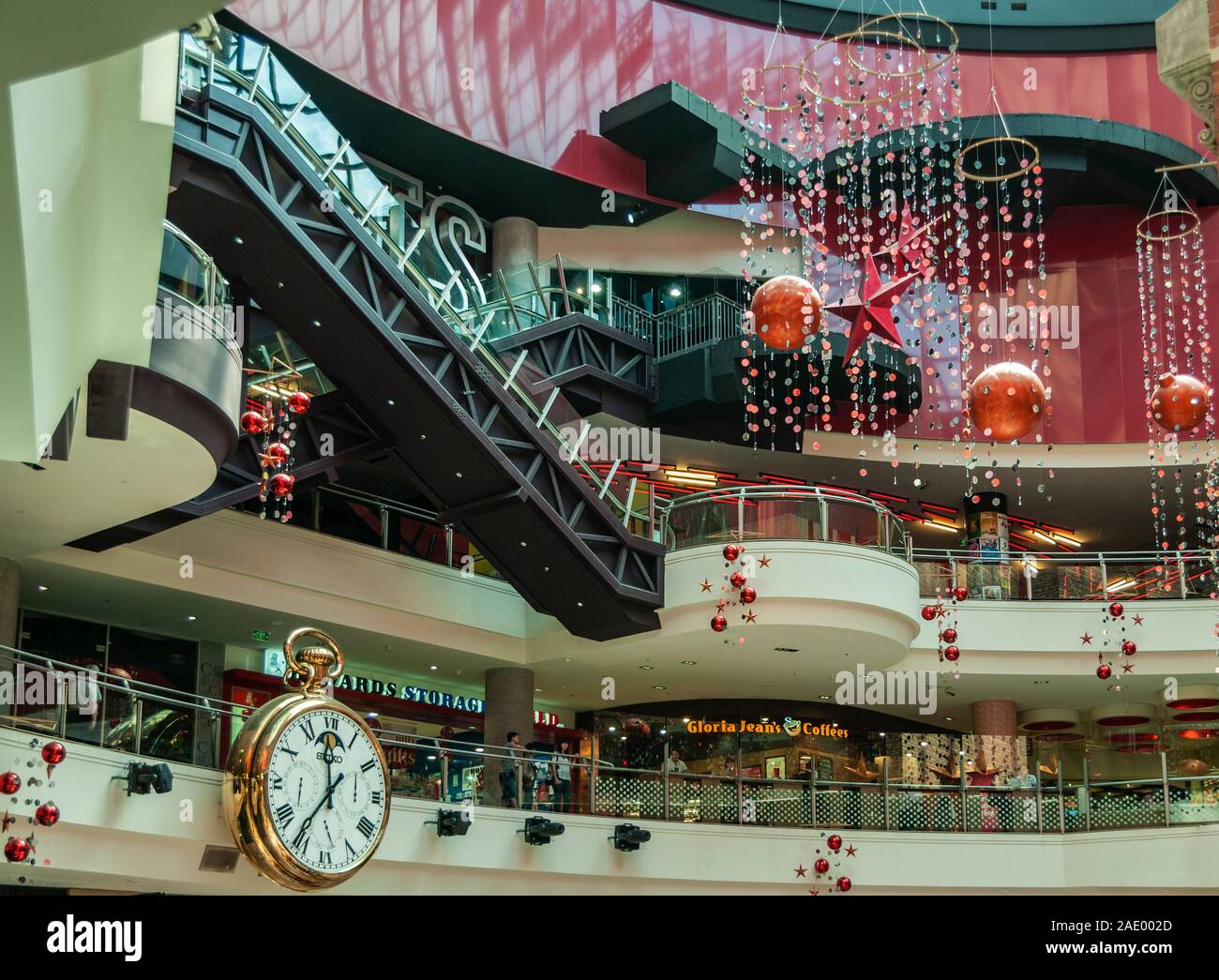 Melbourne, Australia - December 16, 2009: Inside view on multilevel ...
