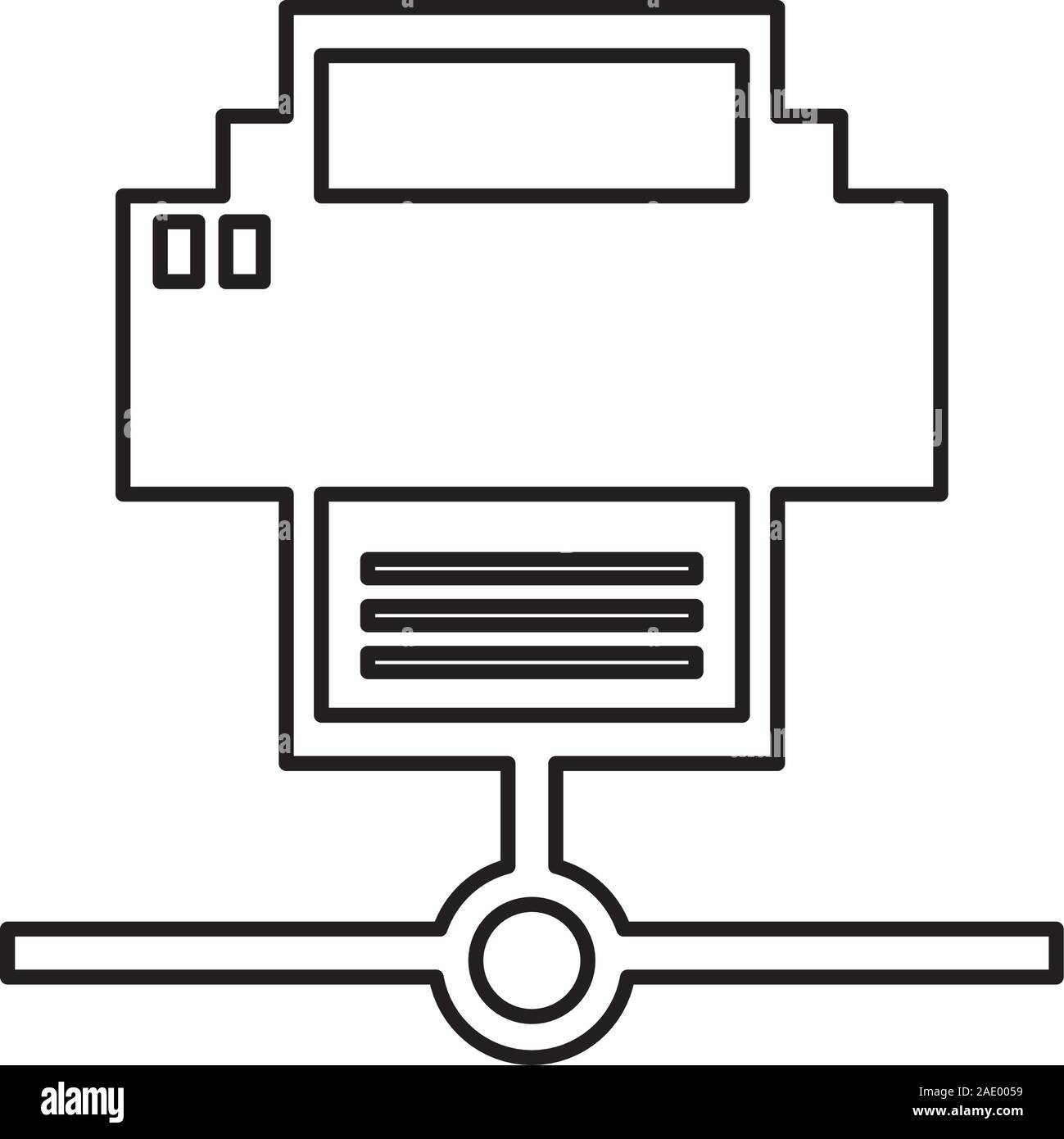 printer device hardware isolated icon Stock Vector Image & Art - Alamy