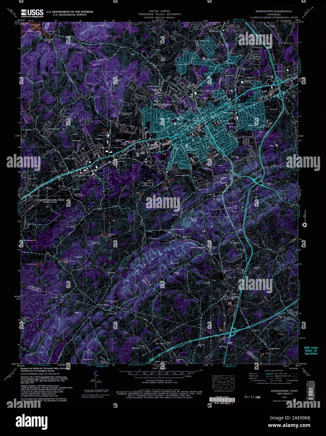 Map of morristown tennessee hi-res stock photography and images - Alamy